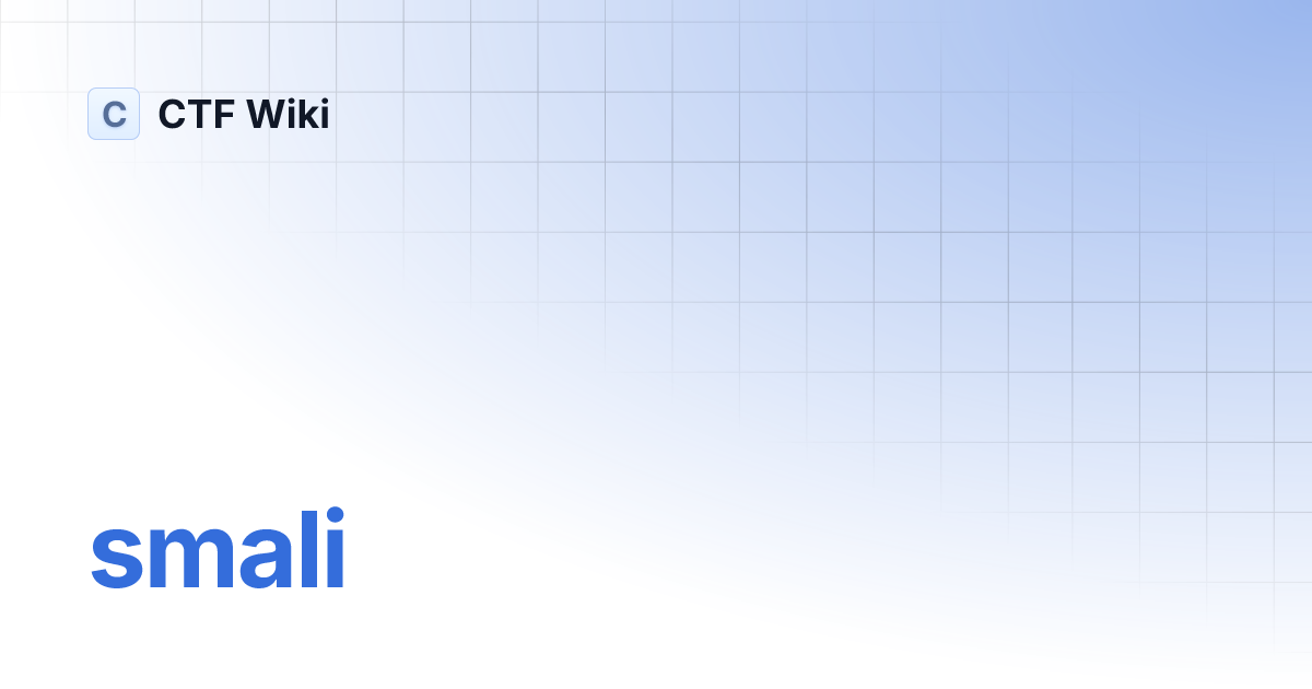 smali | CTF Wiki